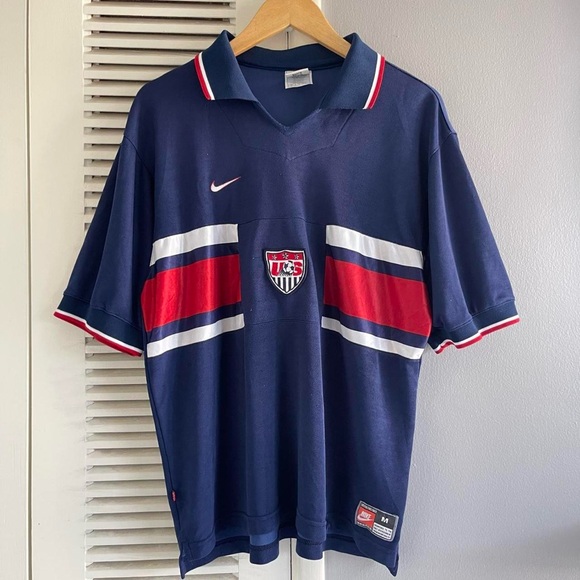 Nike | Shirts | Vintage Nike Usa Usmnt Claudio Reyna 9697 Away Jersey ...